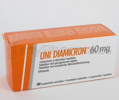 BVBA apotheek Patrick Meysen 3990 Peer : UNI DIAMICRON 60 MG 90 TABL